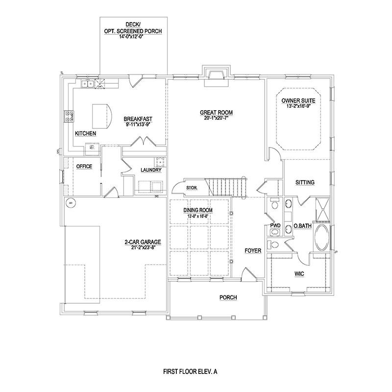 Oak Crest | 4 Bedroom New Home Floor Plan